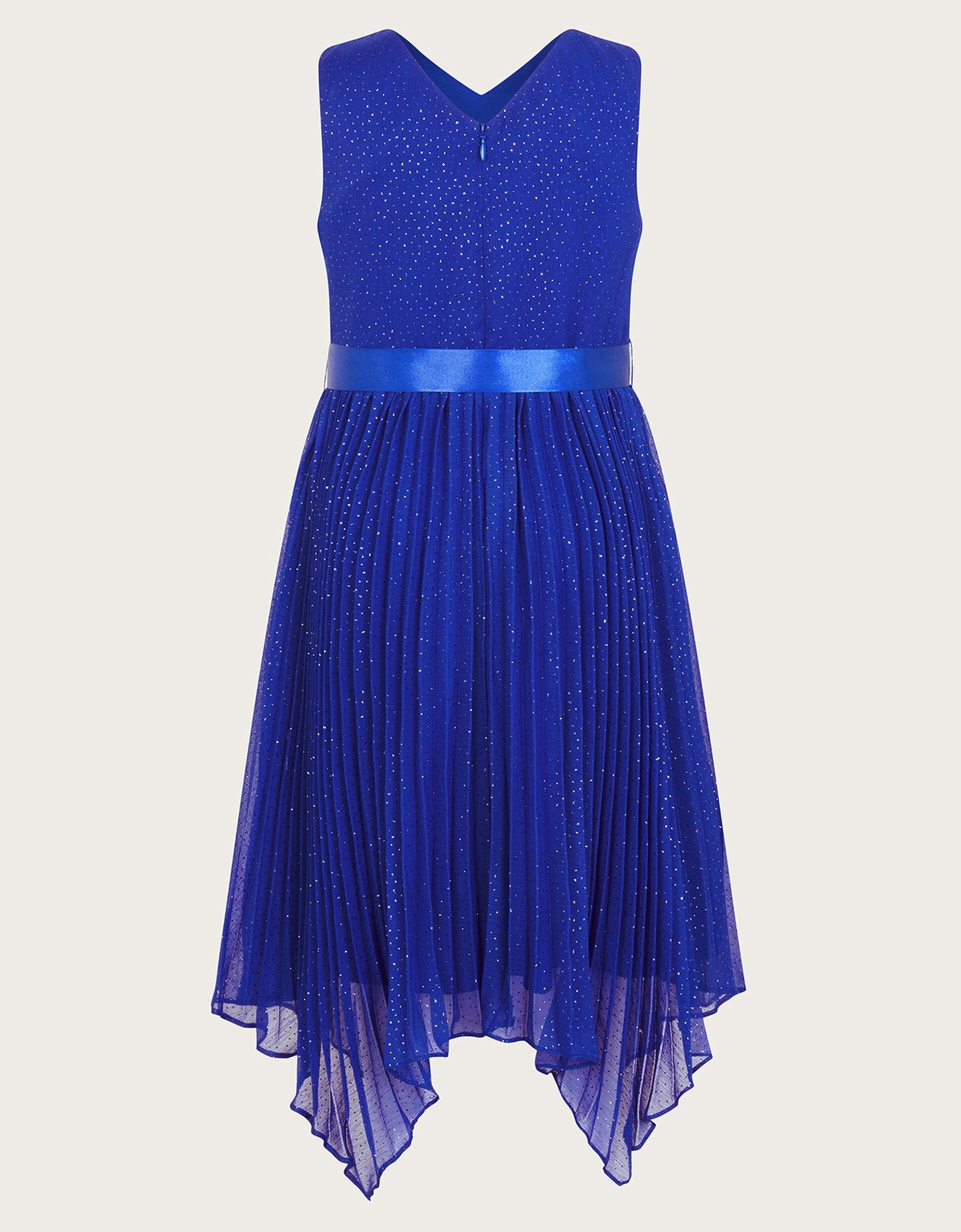 Prima Pleat Party Dress Blue | Girls' Dresses | Monsoon UK.