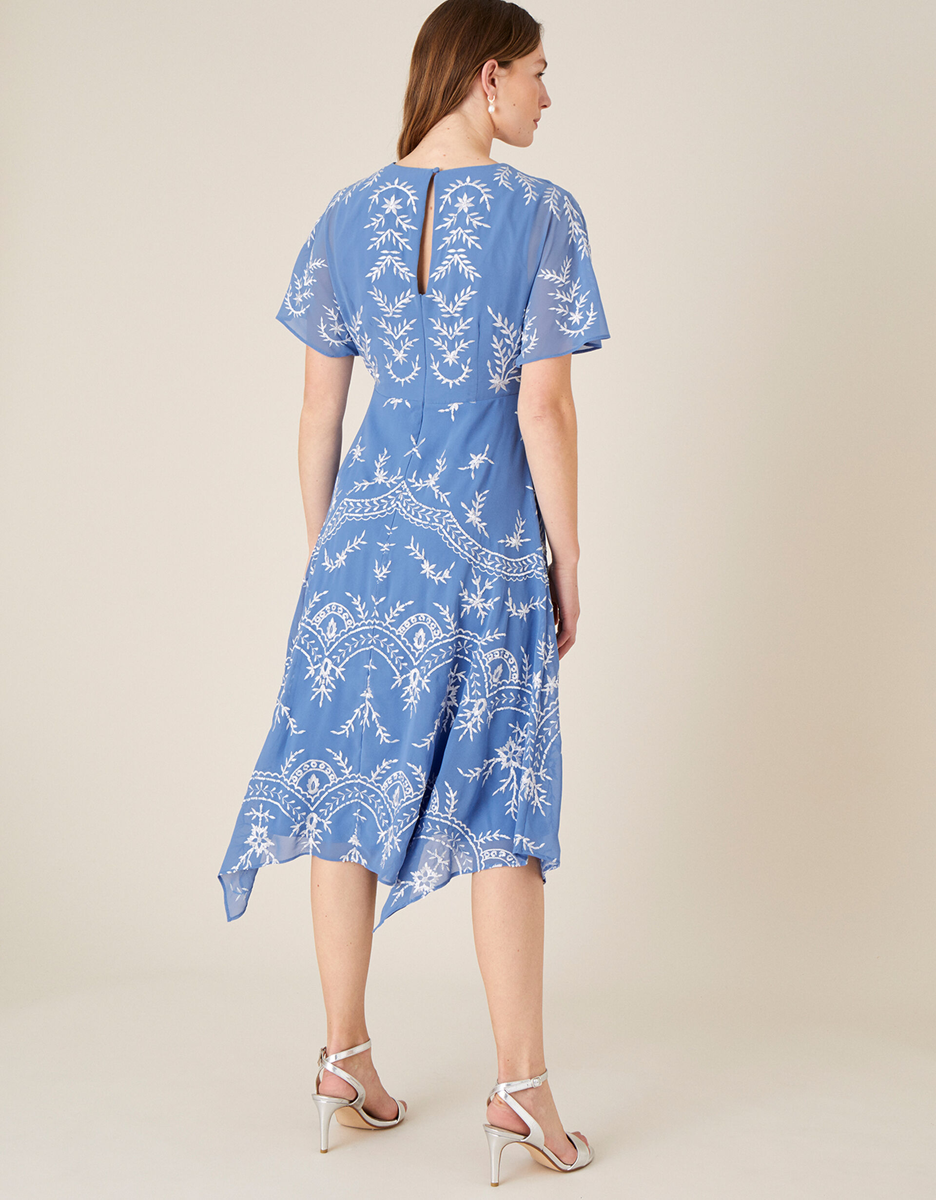 Daisy Embroidered Hanky Hem Dress Blue | Monsoon UK Navigation Catalog ...