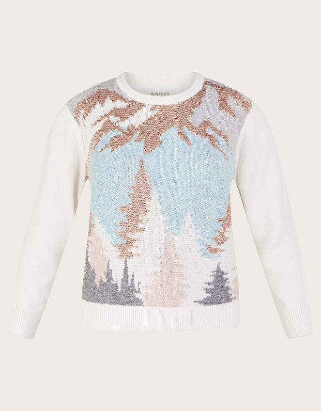 Paige Pattern Jumper Ivory