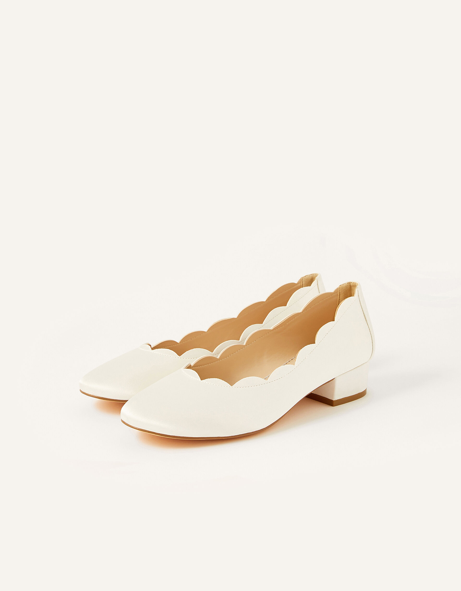 Sasha Scallop Edge Bridal Shoe Ivory | Women's Shoes | Monsoon UK.