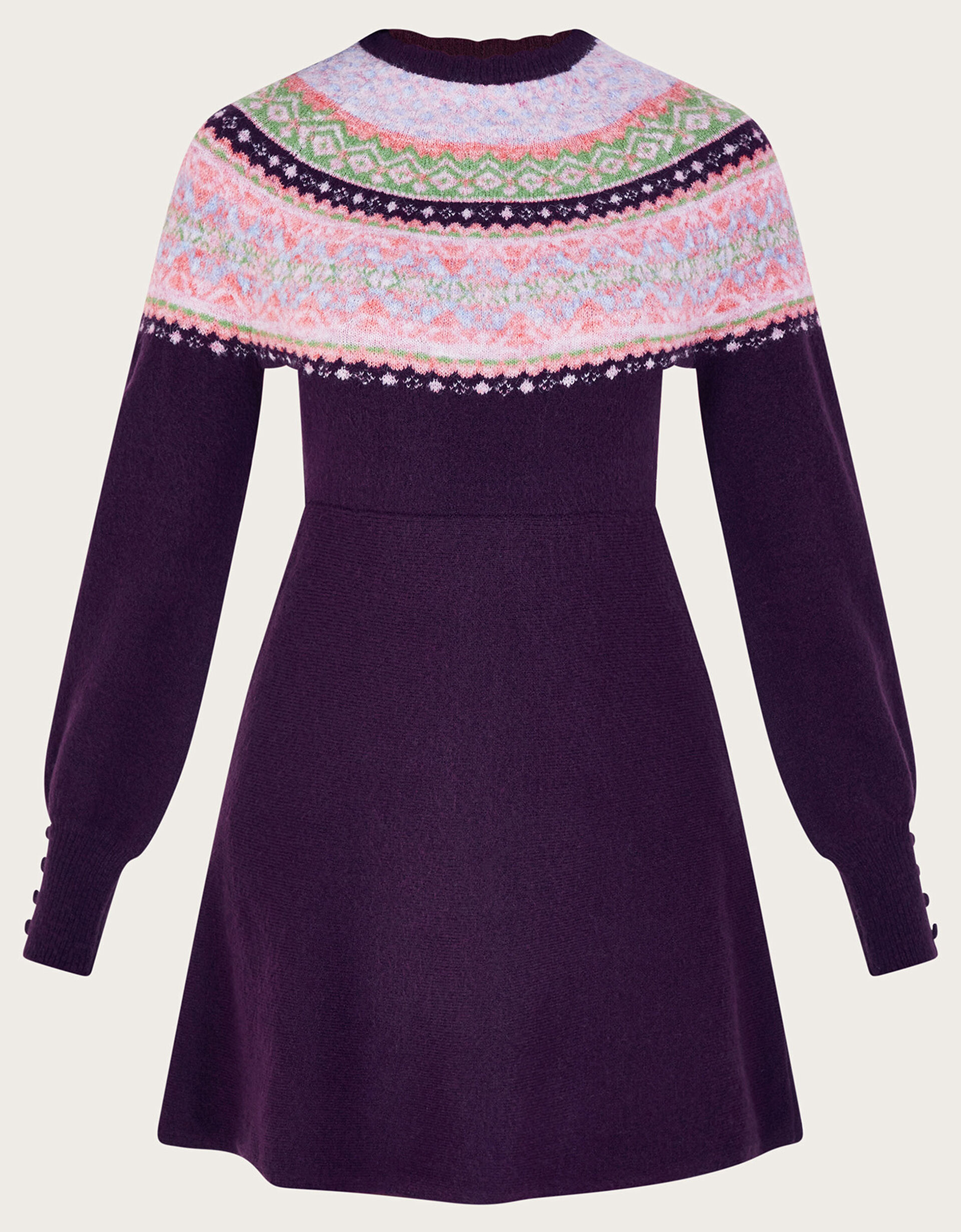 Fair Isle Dress Purple