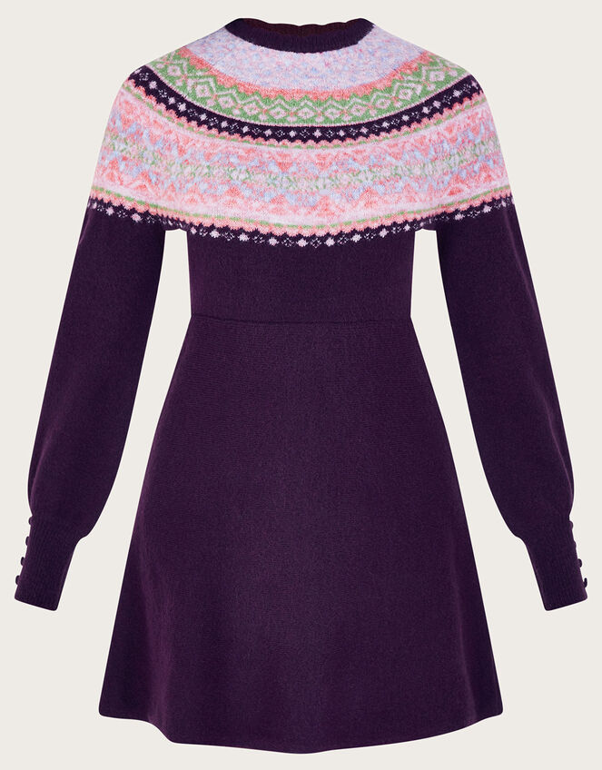 Fair Isle Dress Purple