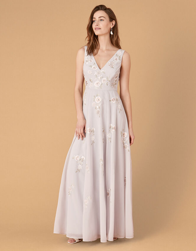 Addison Floral Embroidered Maxi Dress | Evening Dresses | Monsoon UK.