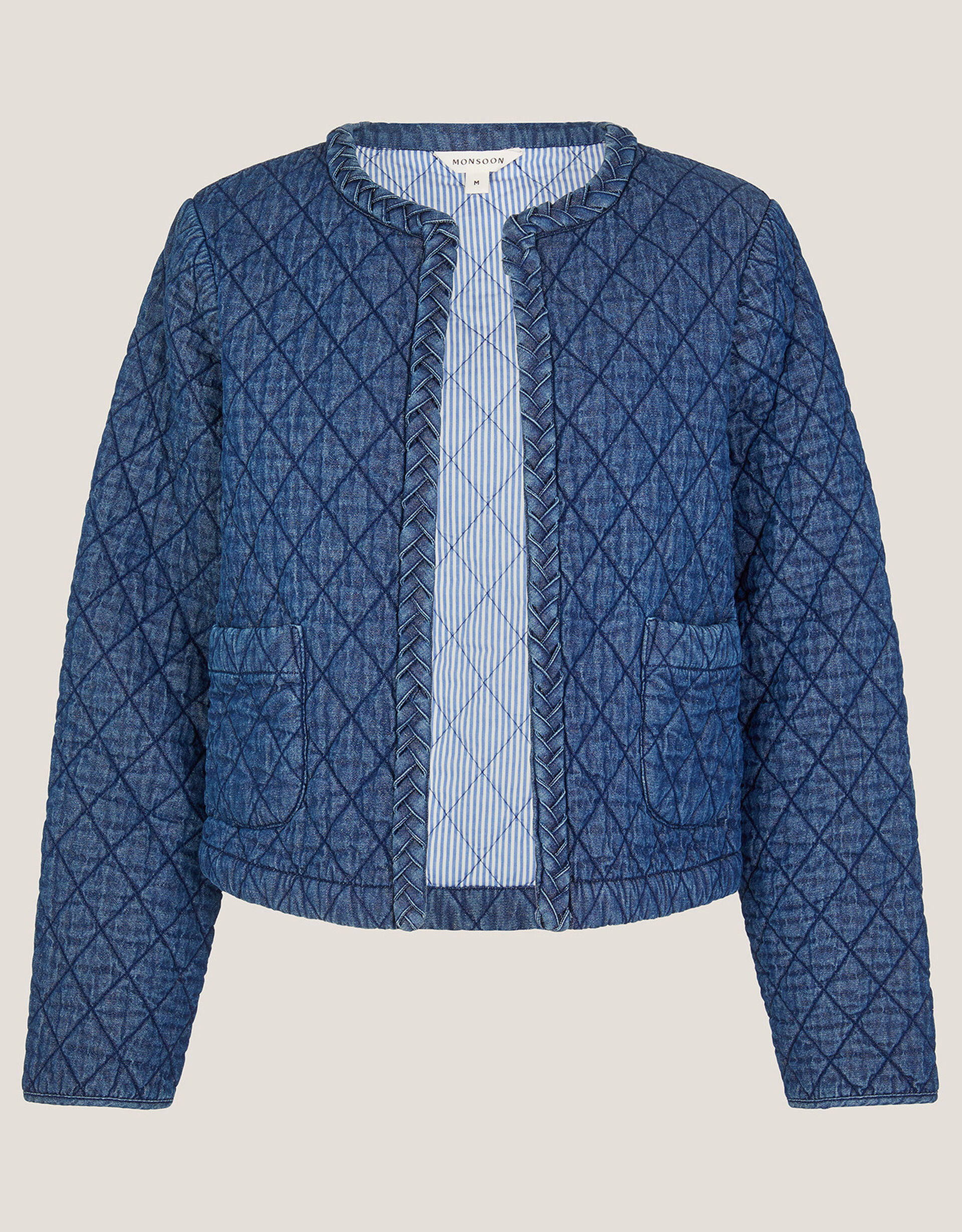 Martha Denim Plait Jacket Blue | Women's Jackets | Monsoon UK.