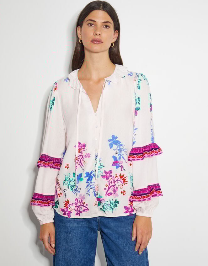 Kayla Floral Print Blouse Pink | Tops & T-shirts | Monsoon UK.