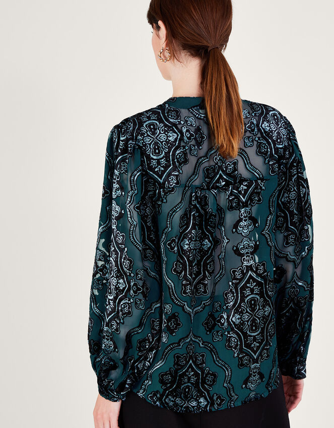 Darcy Devore Blouse Teal