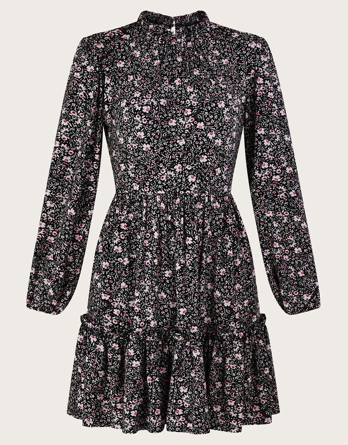 Madison Print Dress Black