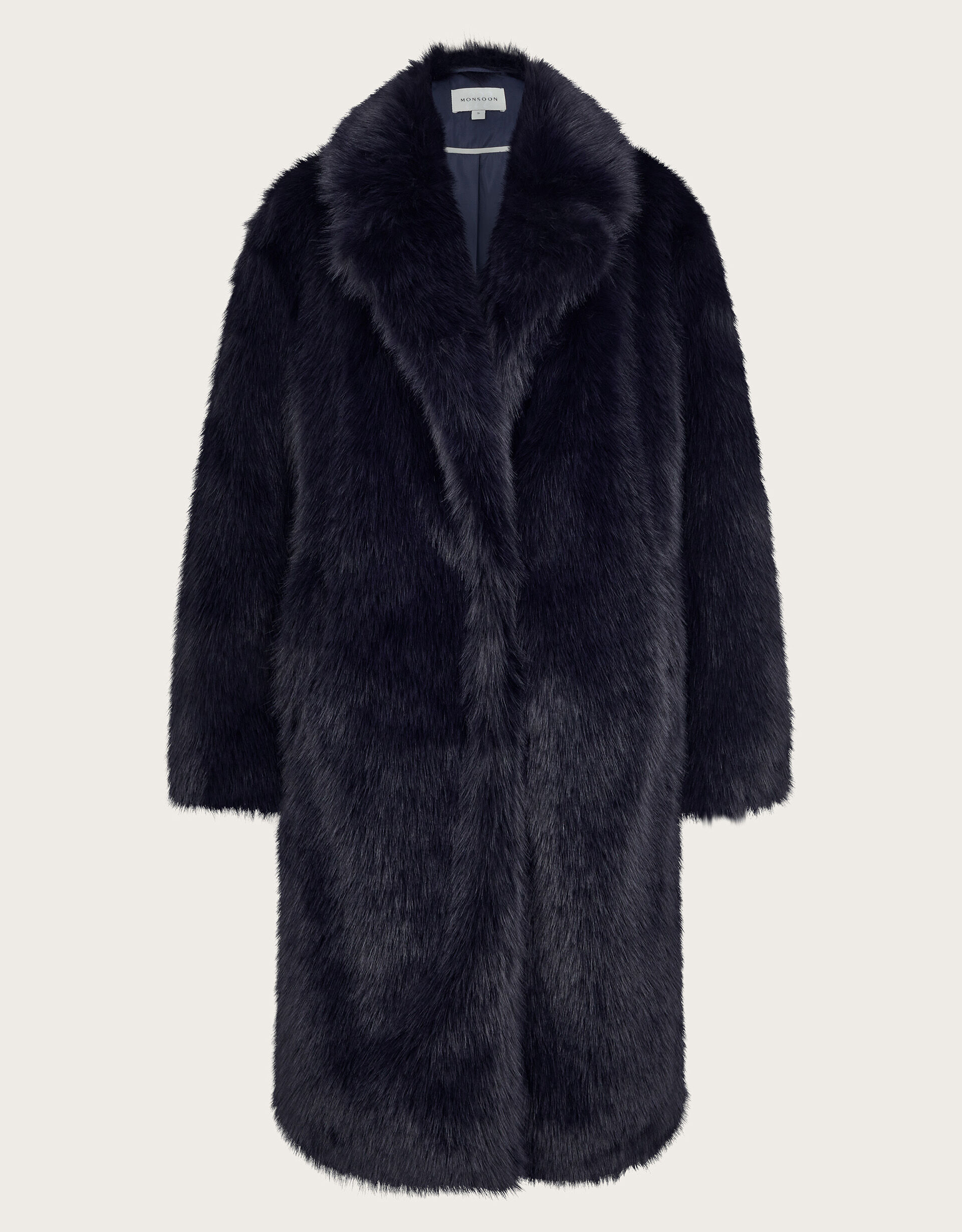 Camille Faux Fur Coat Blue | Women's Coats | Monsoon UK.