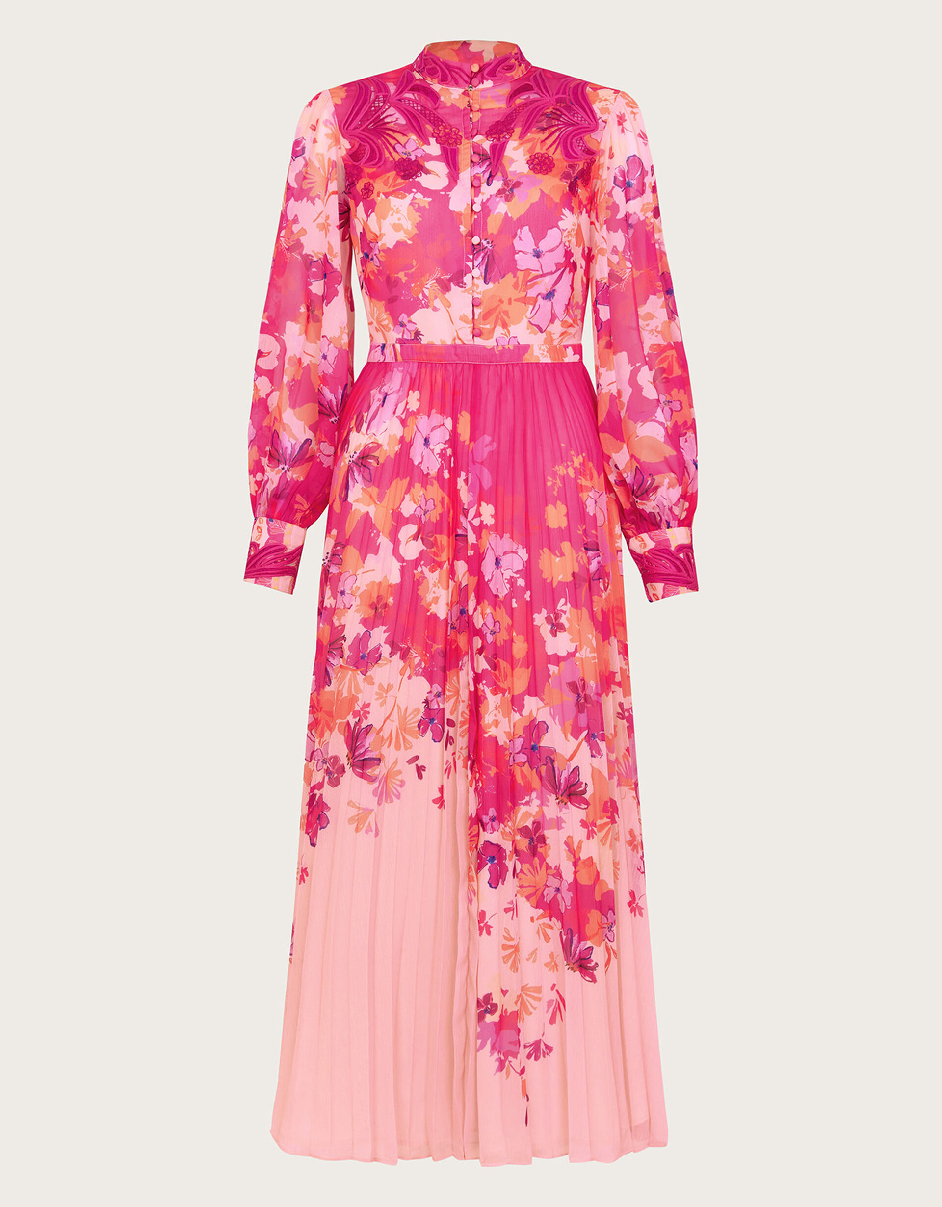 Floryn Floral Shirt Dress Pink Evening Dresses Monsoon Uk