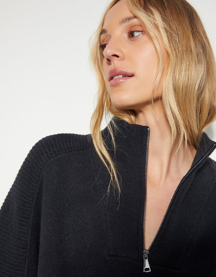 Half Zip Knit Poncho | Ponchos | Monsoon UK.
