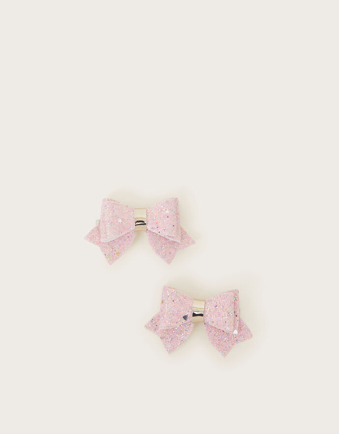 2-Pack Glitter Bow Clips | Accessories | Monsoon UK.