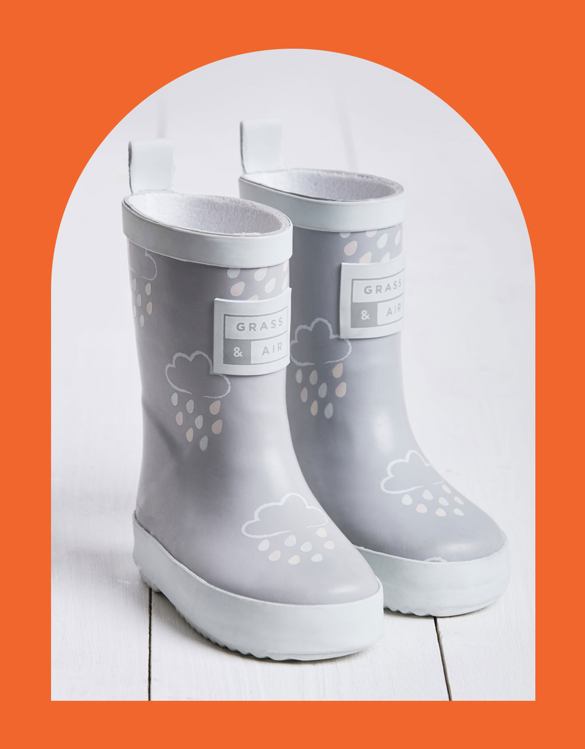 Grass and Air Colour-Revealing Wellies Grey