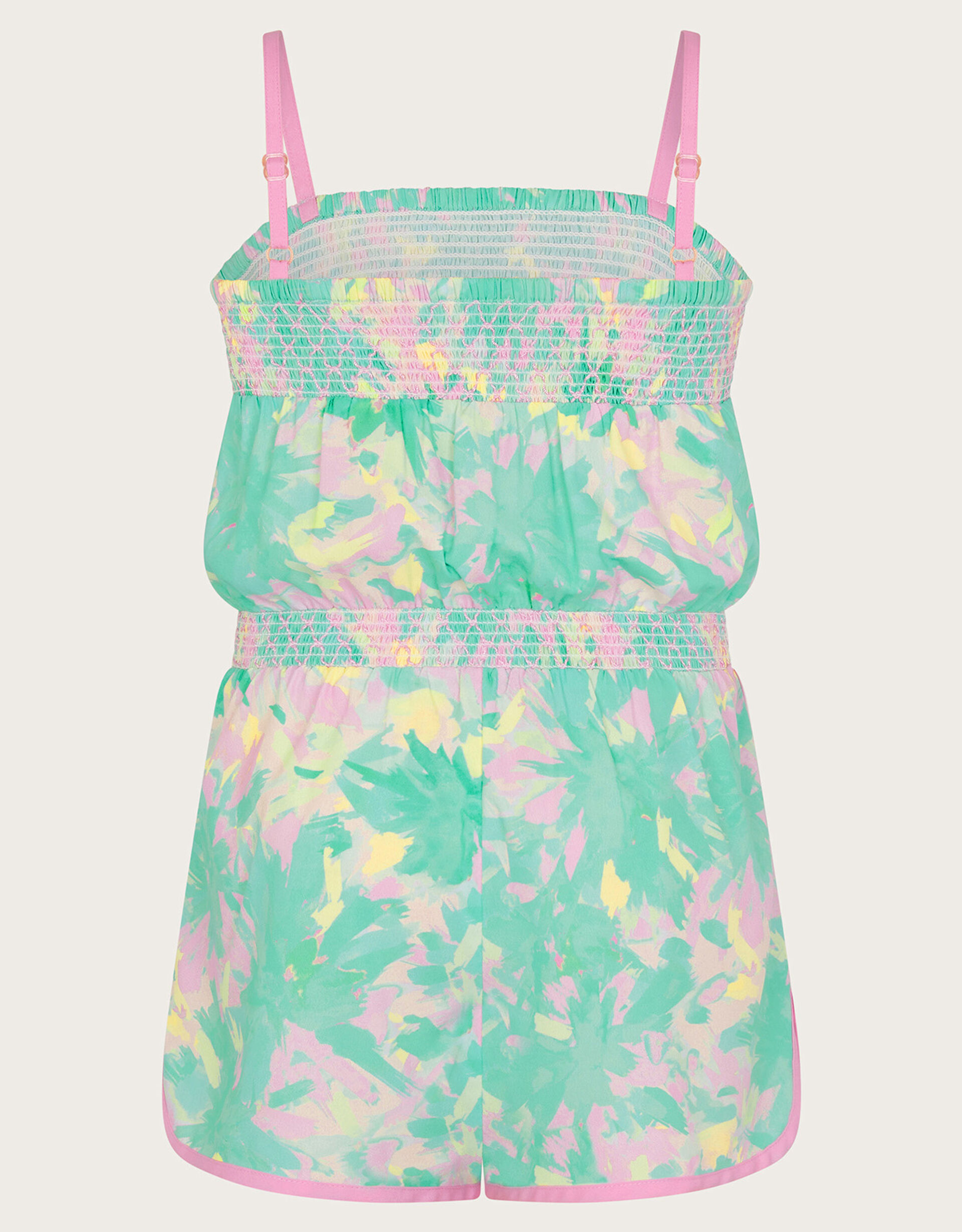 Splash Palm Playsuit Green | Girls' Beach & Swimwear | Monsoon UK.