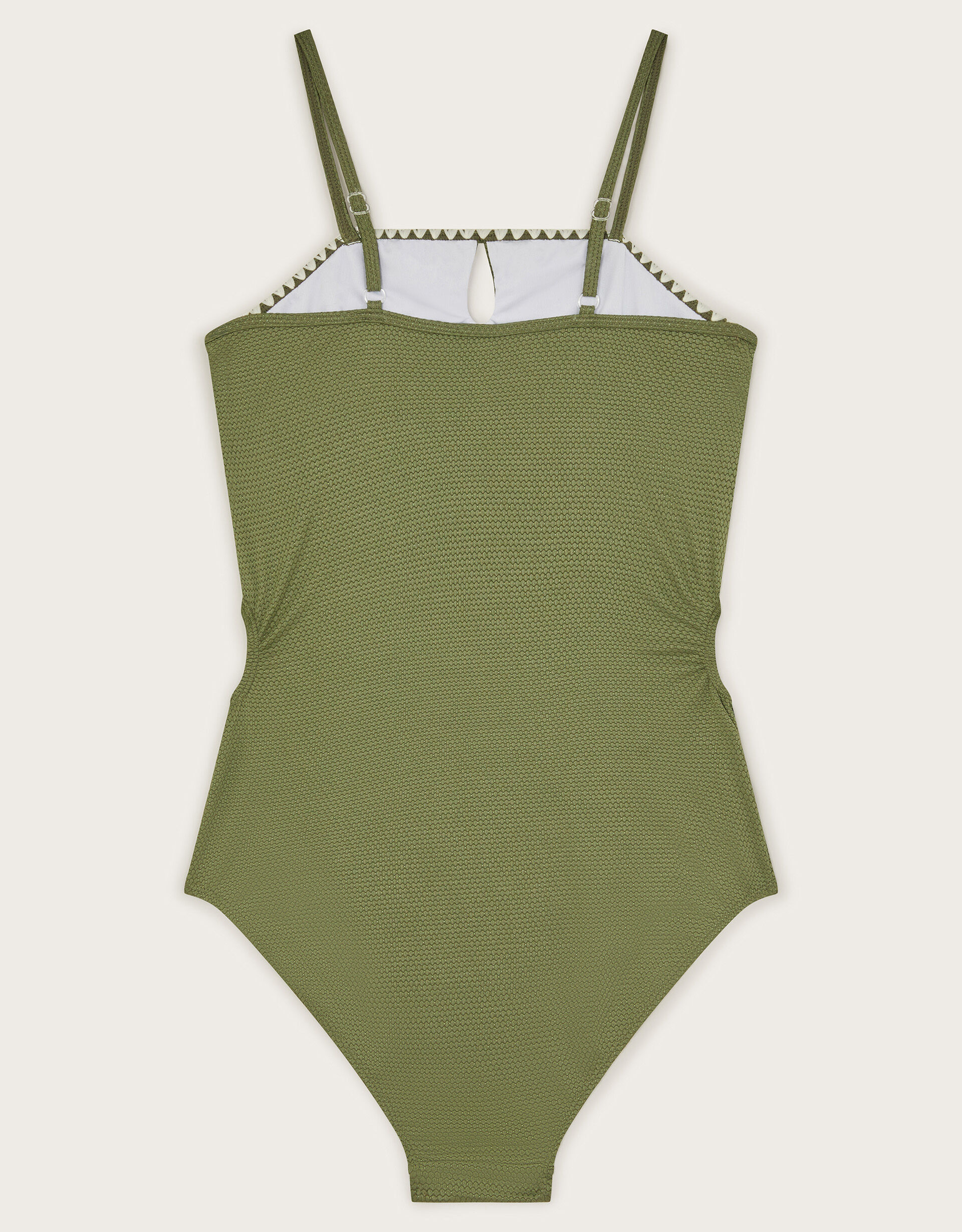 Texture Cut-Out Swimsuit Green | Girls' Beach & Swimwear | Monsoon UK.