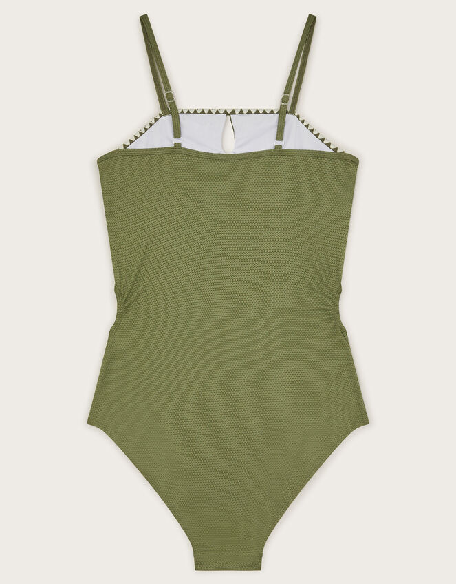 Texture Cut-Out Swimsuit Green | Girls' Beach & Swimwear | Monsoon UK.