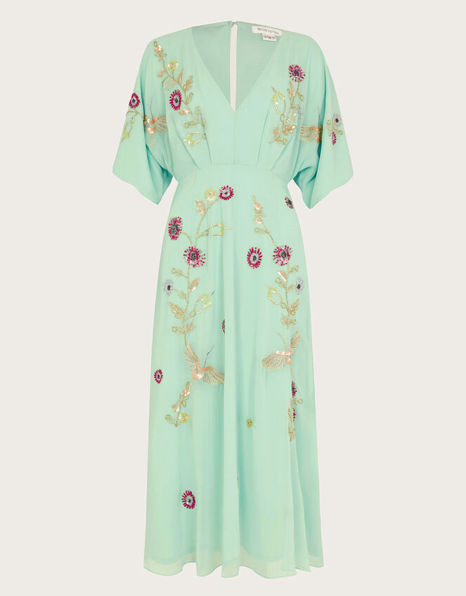 Rosalie Hand-Embellished Dress Green | Evening Dresses | Monsoon UK.