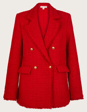 Rubi Tweed Jacket Red | Women's Jackets | Monsoon UK.