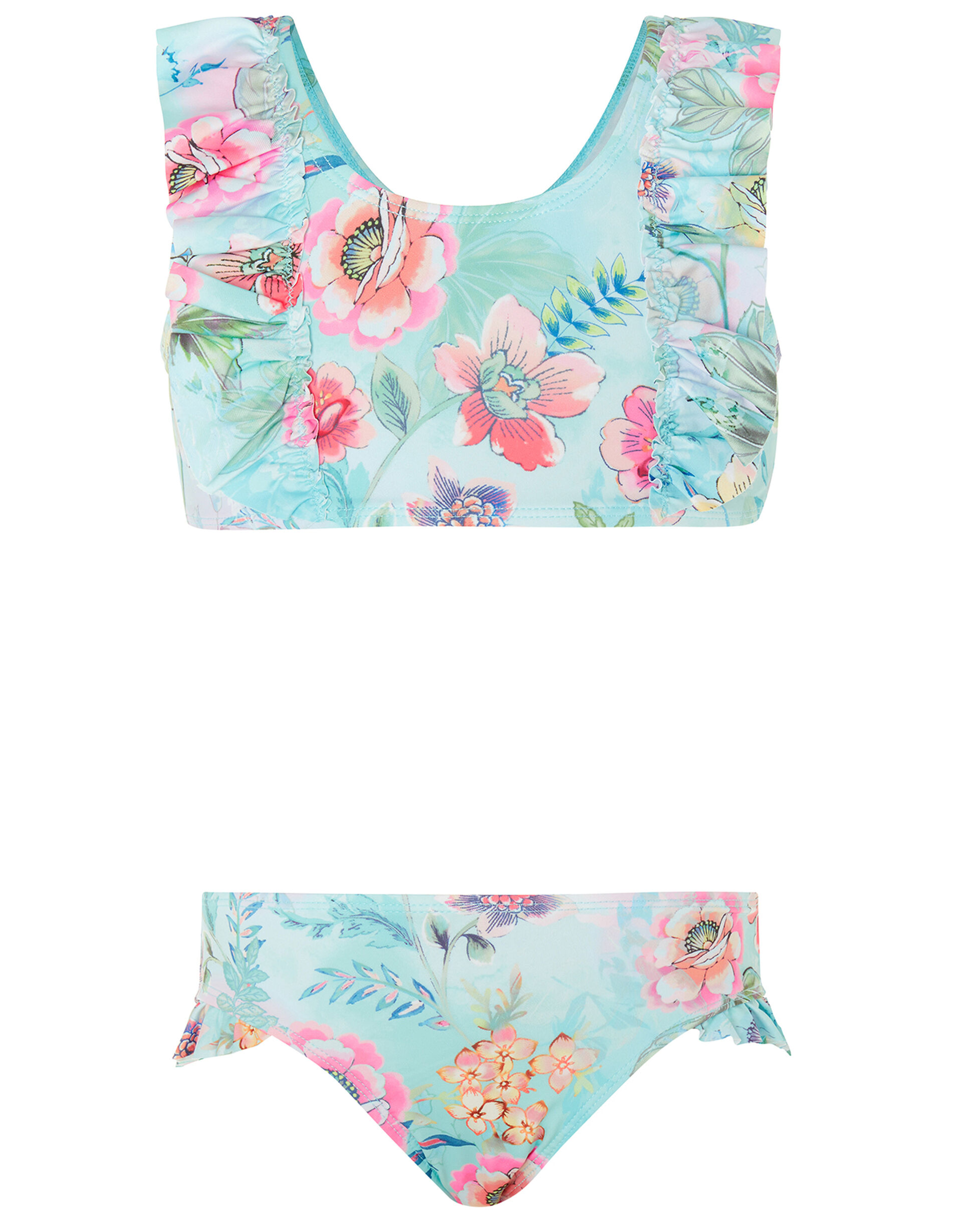 Floral Print Bikini Set Blue | Girls' Beach & Swimwear | Monsoon UK.