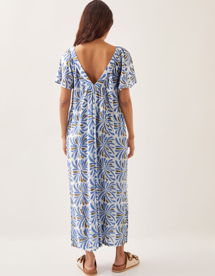 Cece Woodblock Wide-Leg Jumpsuit Blue | Jumpsuits | Monsoon UK.