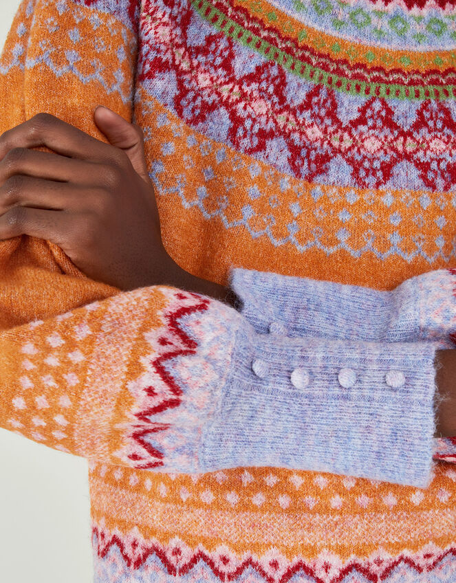Fair Isle Jumper Orange | Jumpers | Monsoon UK.