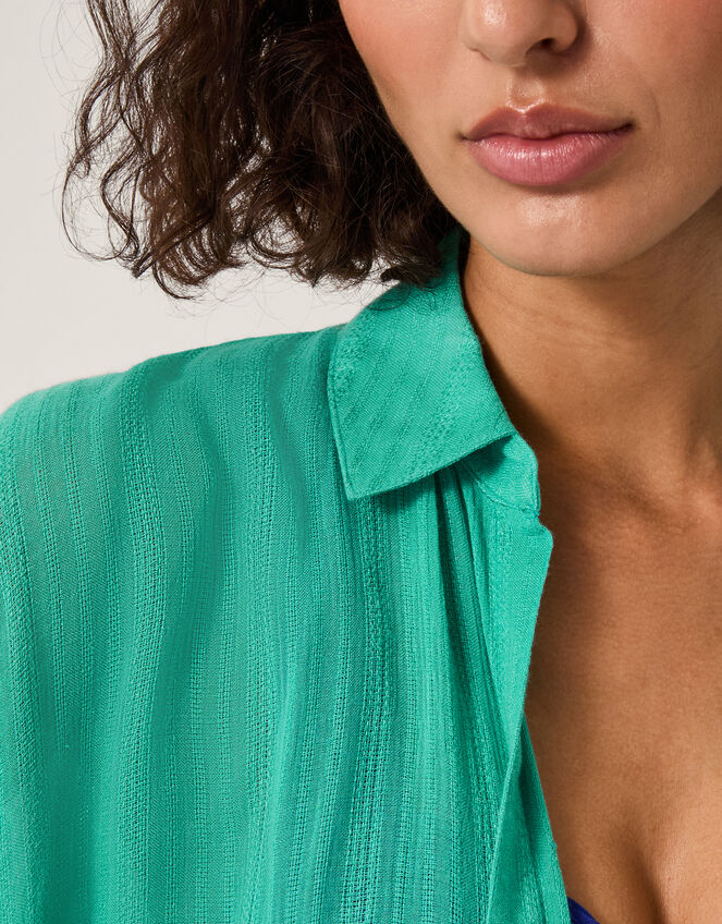 Anaka Beach Cover Up Shirt Blue | Tops & T-shirts | Monsoon UK.