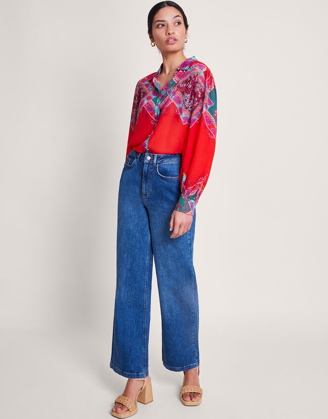 Tiffany Print Blouse Red | Tops & T-shirts | Monsoon UK.