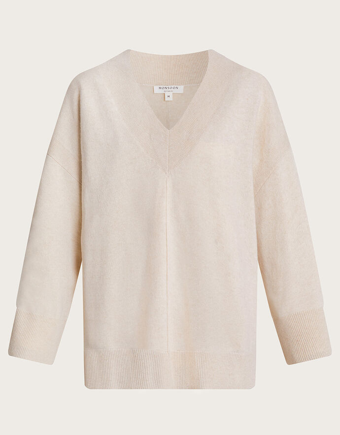 Coni Cashmere Jumper Natural | Knitwear | Monsoon UK.