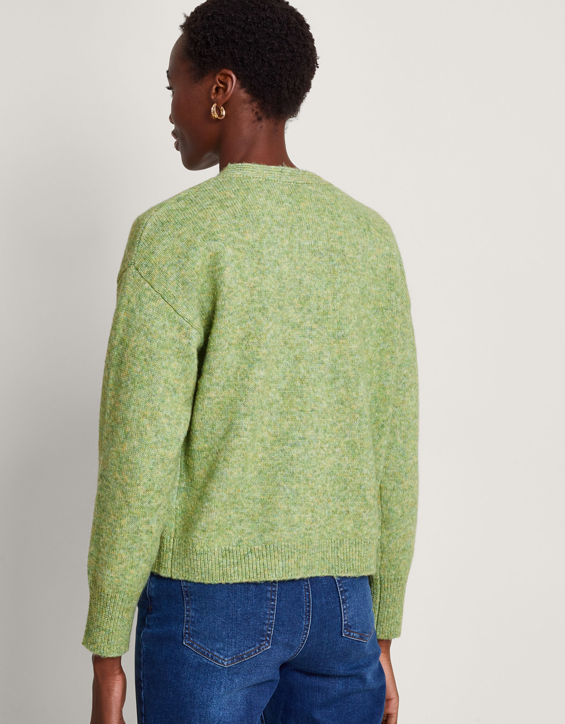Fay Floral Embroidered Cardigan Green | Cardigans | Monsoon UK.