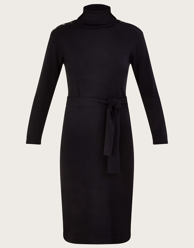 Roll Neck Dress with LENZING™ ECOVERO™ Black