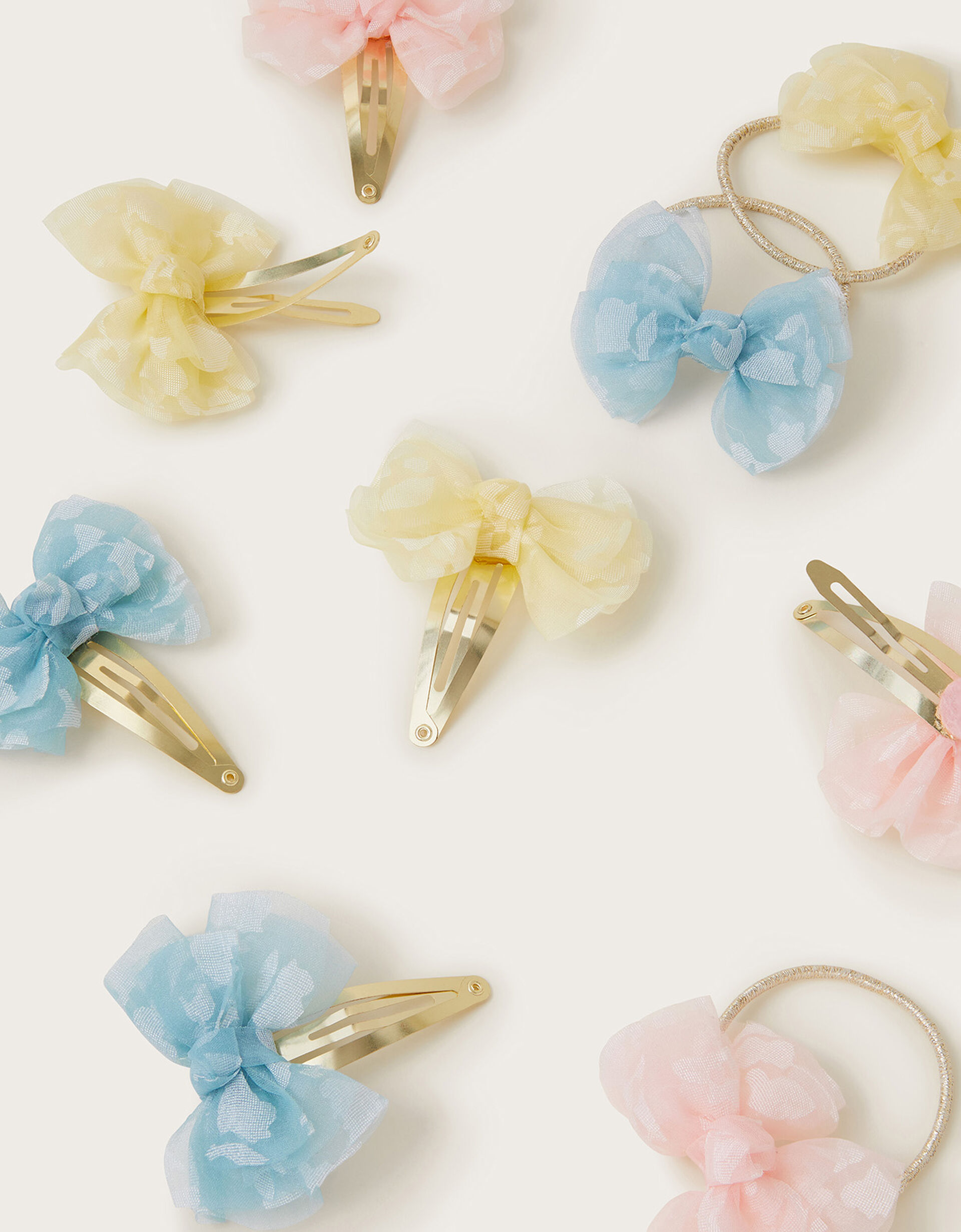 9-Piece Lacey Bow Hair Set | Accessories | Monsoon UK.