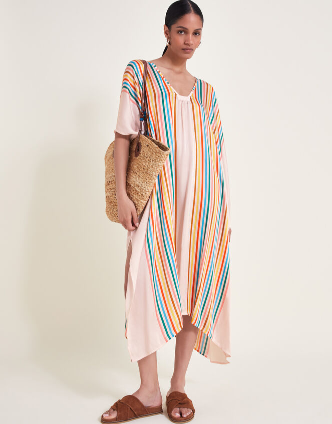 Opal Stripe Kaftan White | Kaftans & Kimonos | Monsoon UK.