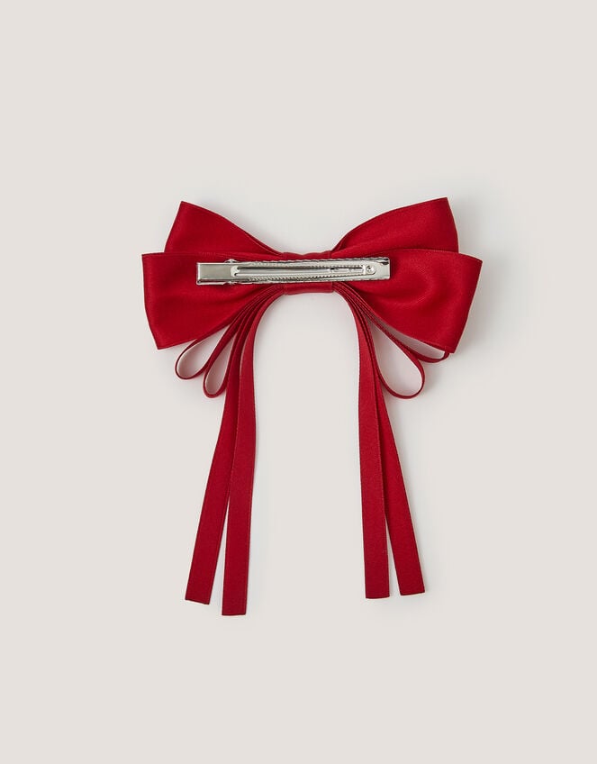 Ribbon Bow School Hair Clip Red | Accessories | Monsoon UK.