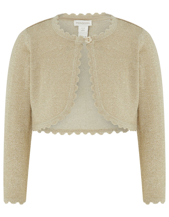 Baby Niamh Sparkle Knit Cardigan Gold | Baby Girl Cardigans | Monsoon UK.