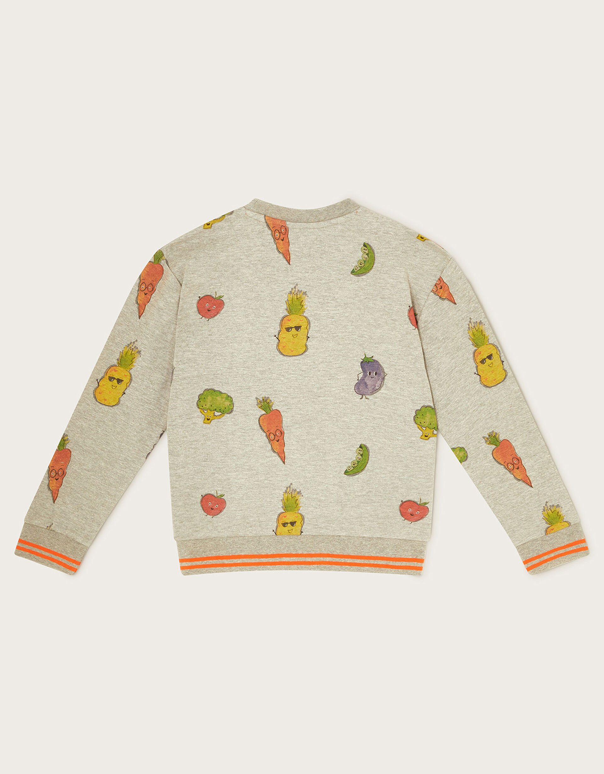 Fruit and Vegetable Print Sweatshirt Grey | Boys' Coats & Jackets ...