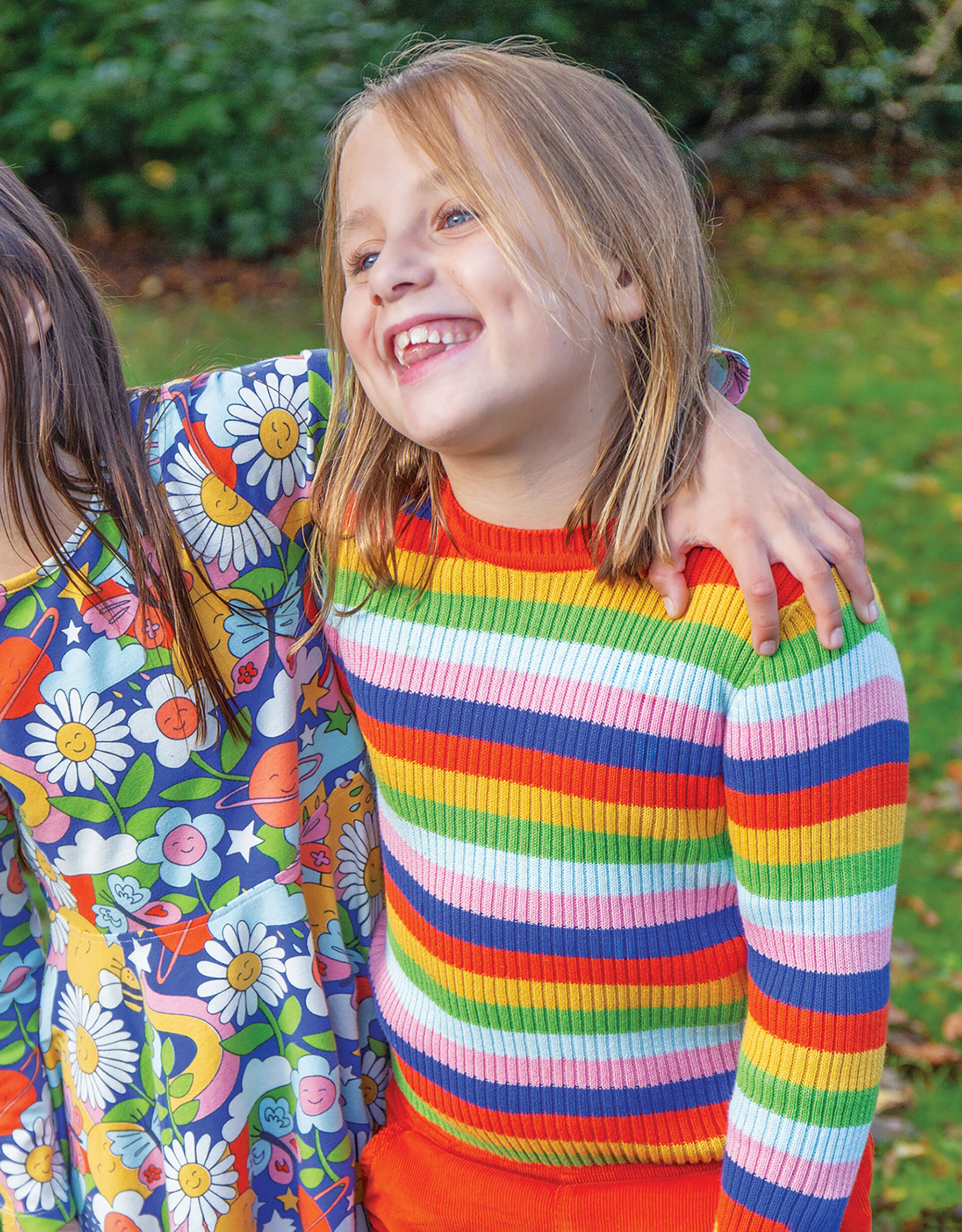 Frugi Stripe Ribbed Knit Jumper Multi