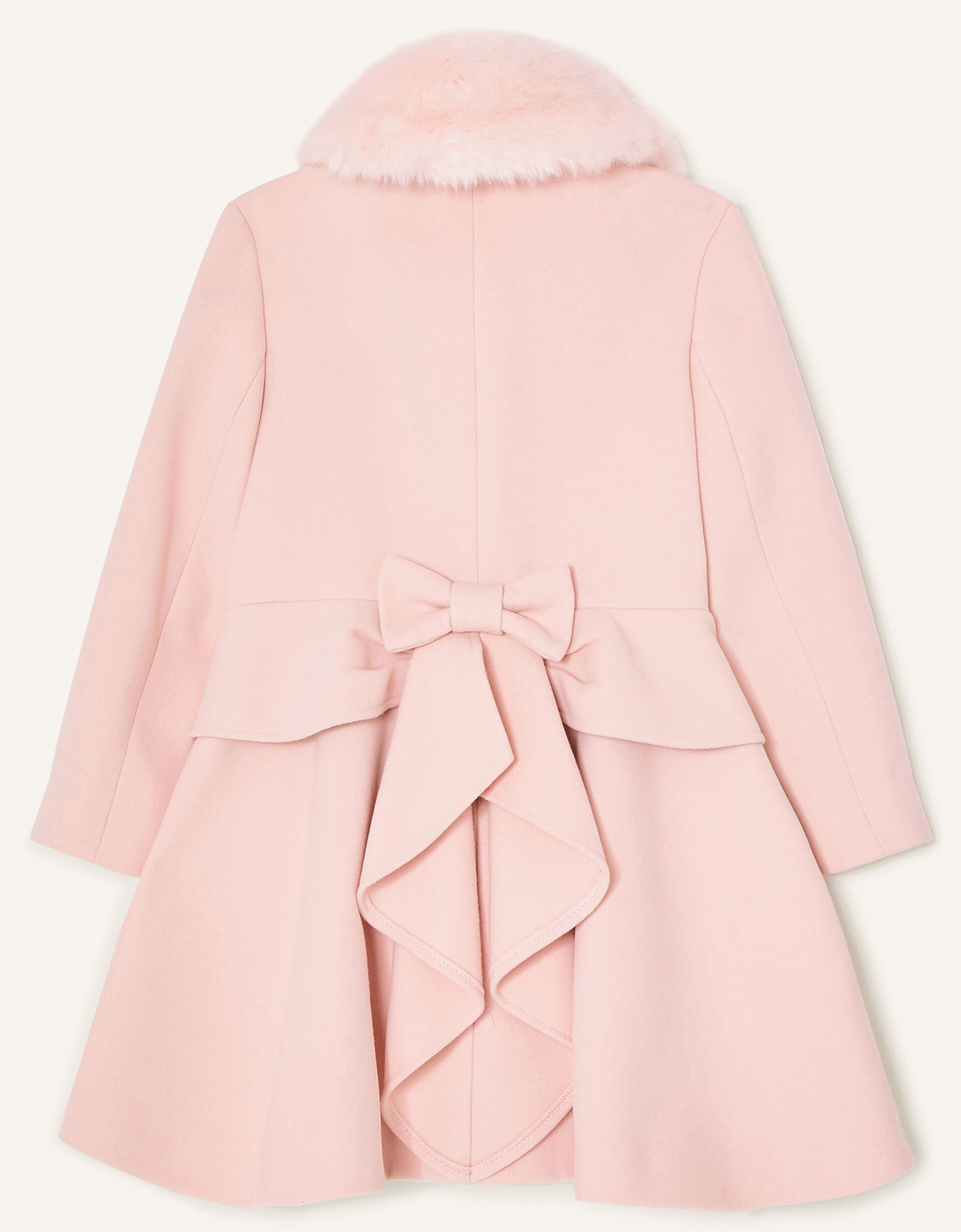 Frill Bow Back Coat Pink | Girls' Coats & Jackets | Monsoon UK.