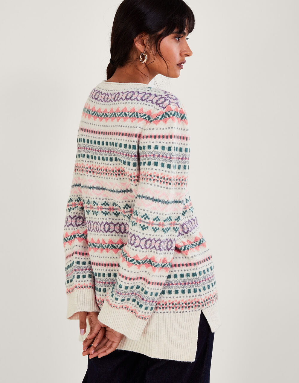 Fair Isle Jumper Ivory | Knitwear | Monsoon UK.