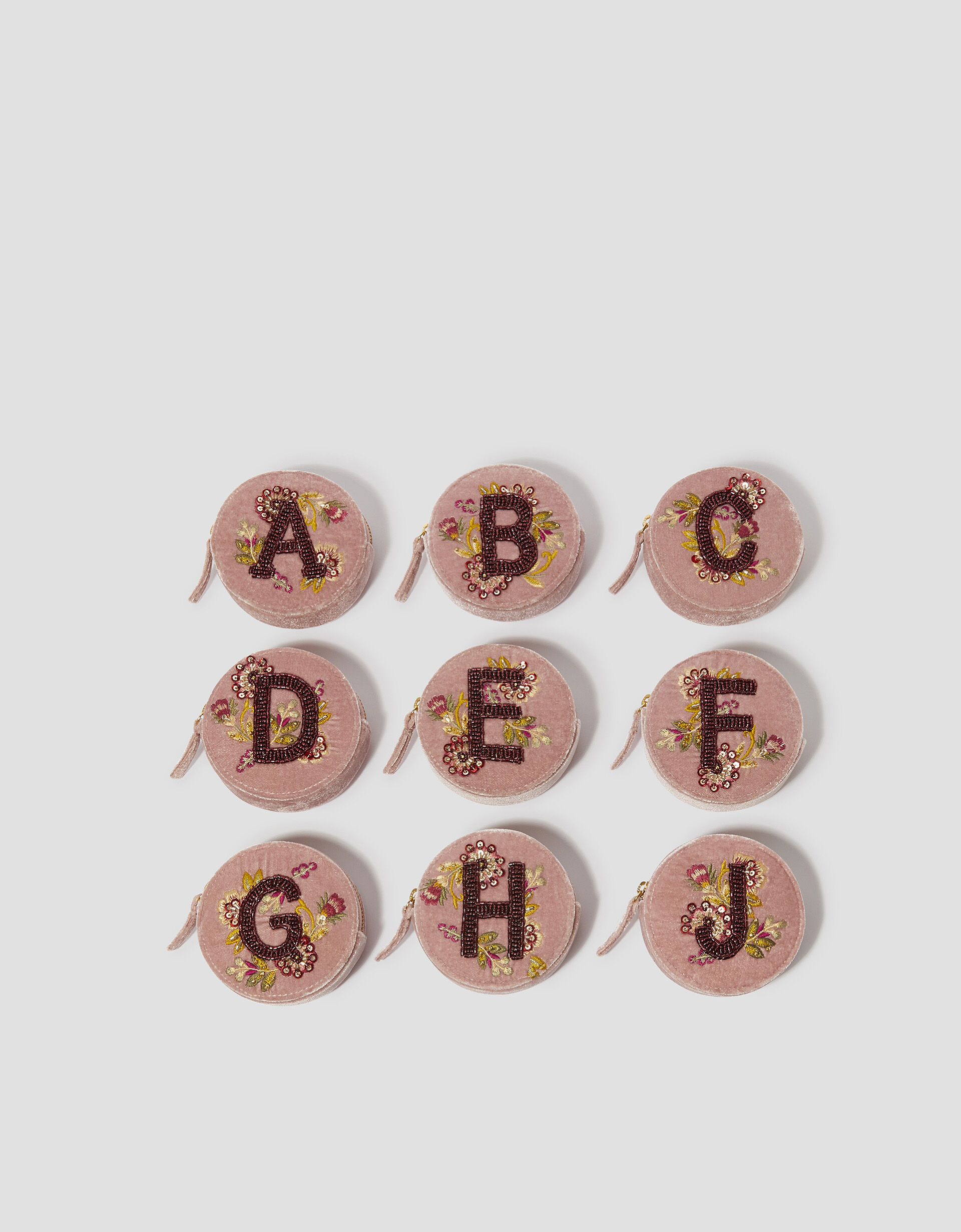Initial Embellished Coin Purse Pink | Bags & Purses | Monsoon UK.