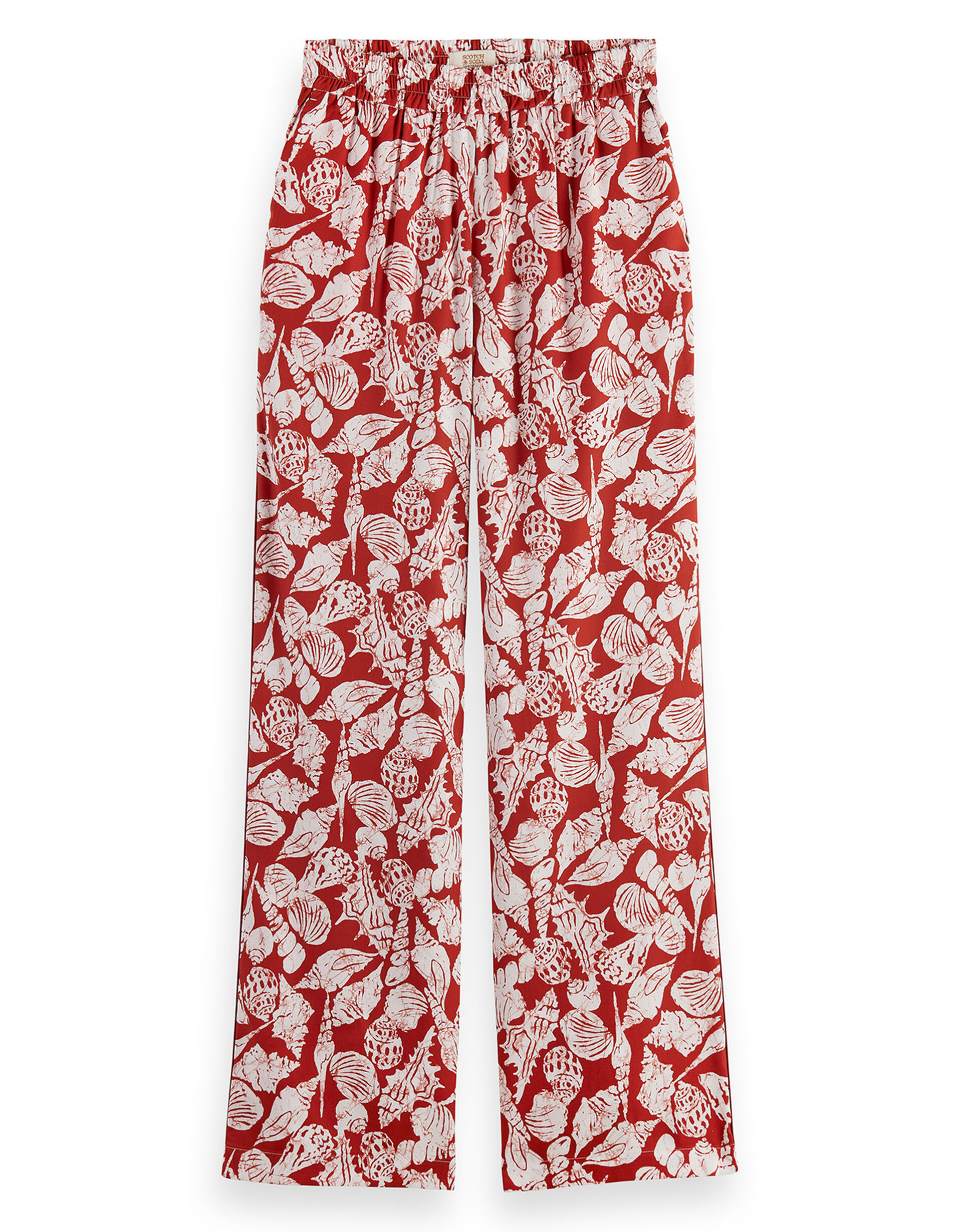 Scotch and Soda 32" Wide Leg Trousers Red