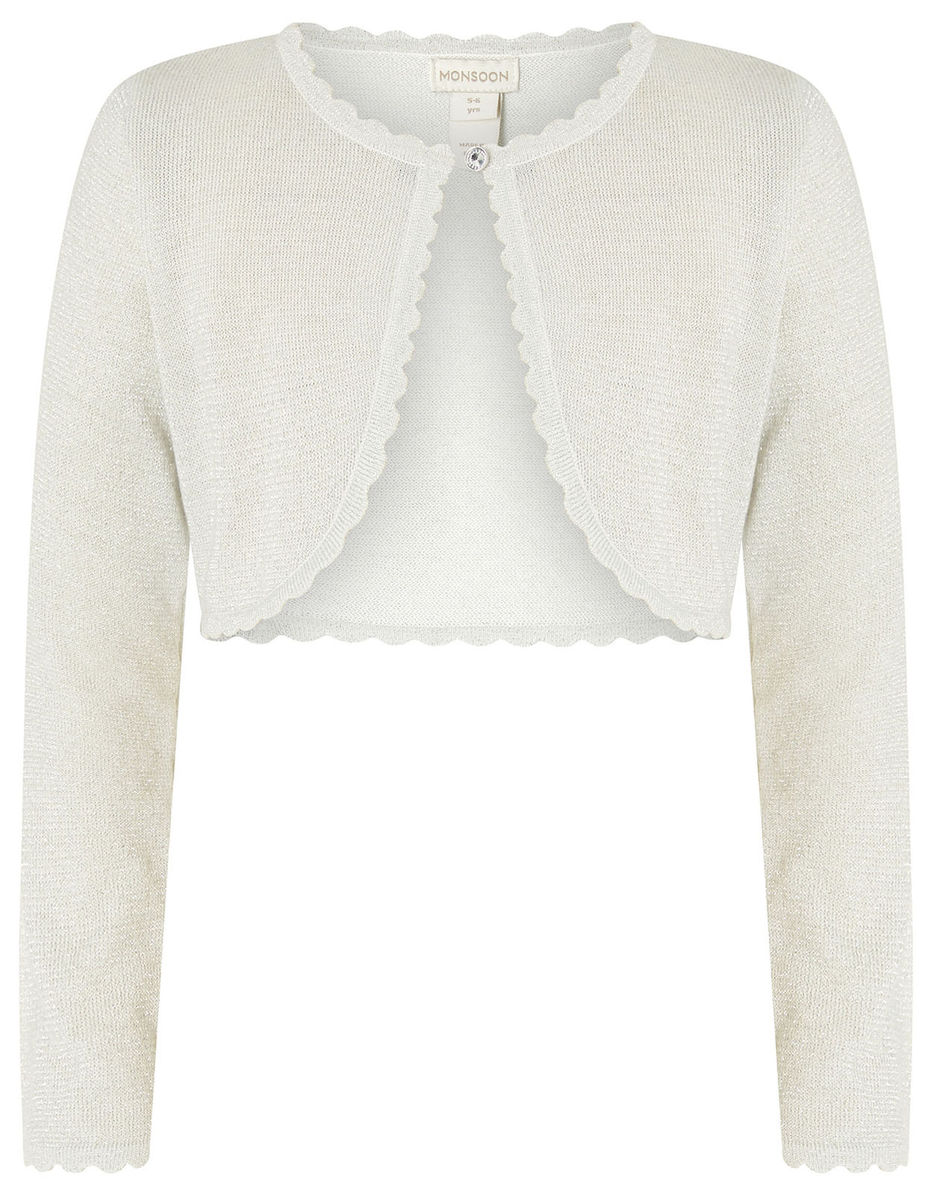 Niamh Shimmer Crop Cardigan Silver | Girls' Cardigans | Monsoon UK.