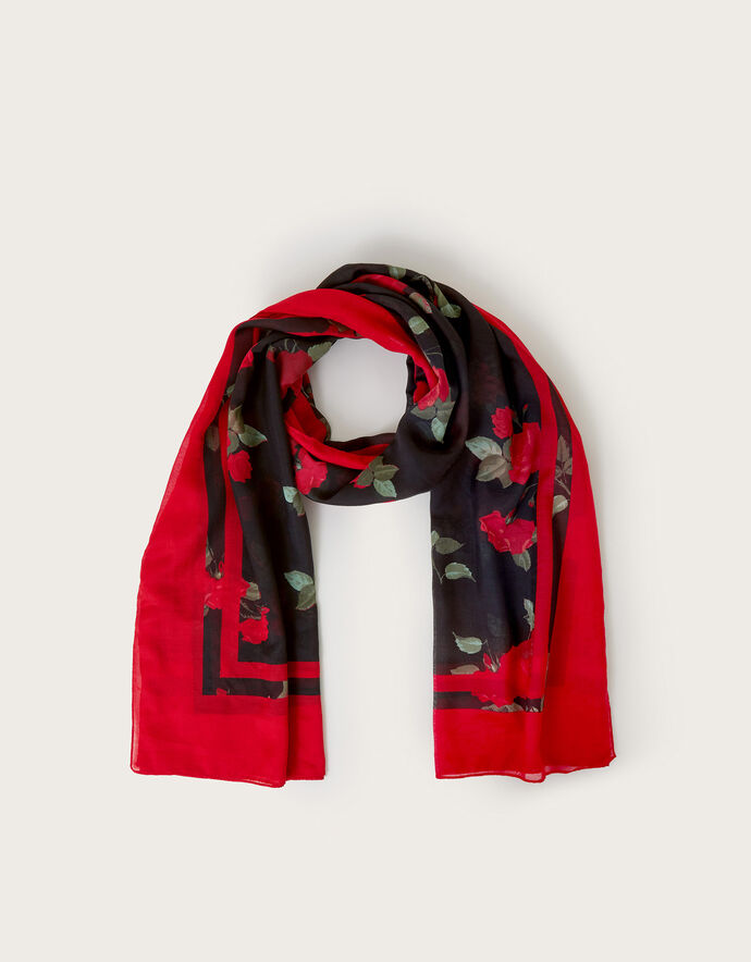 Eloise Lightweight Rose Print Scarf | Accessories | Monsoon UK.