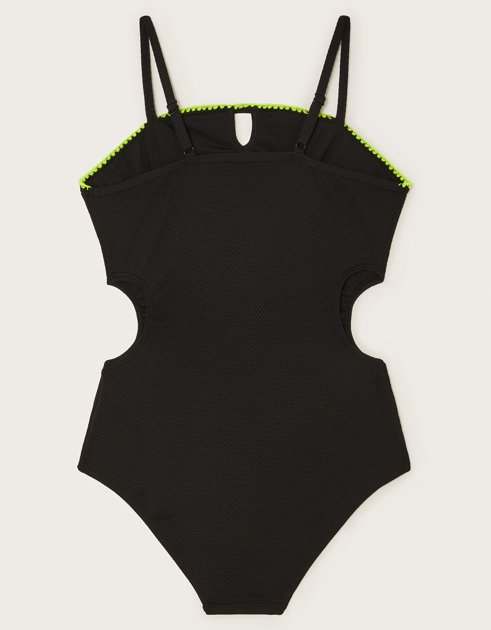 Texture Swimsuit Black | Girls' Beach & Swimwear | Monsoon UK.