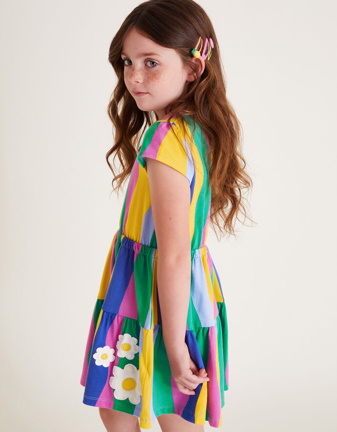 Wavy Stripe Tiered Dress Multi | Girls' Dresses | Monsoon UK.