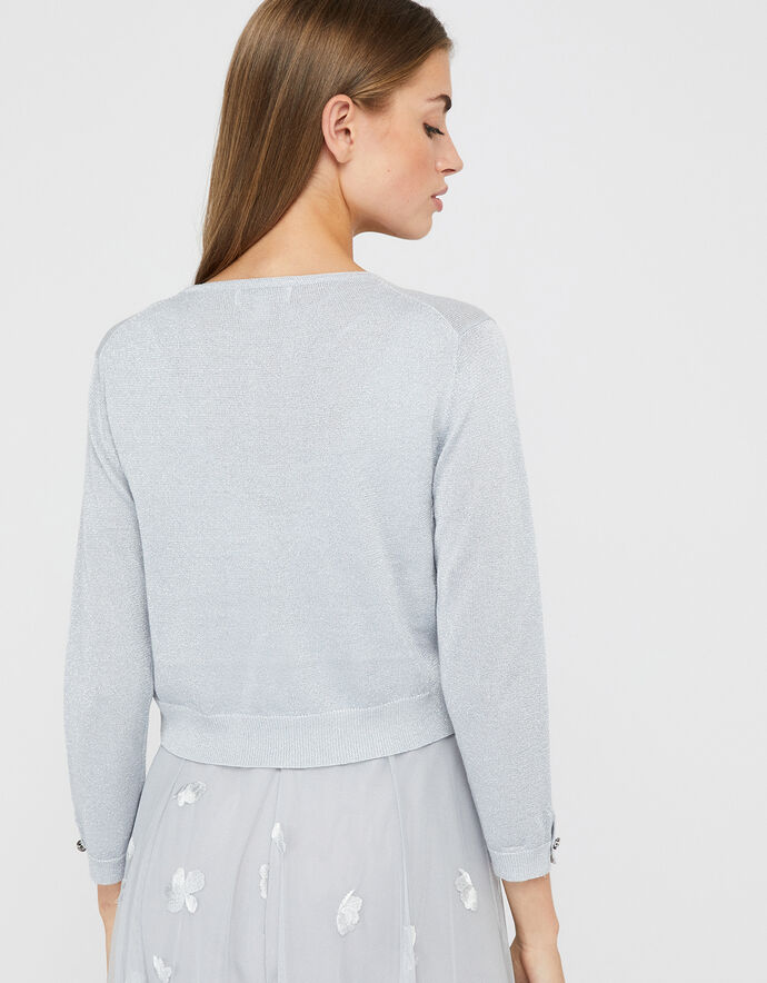 Elyse Metallic Shrug Blue | Shrugs | Monsoon UK.