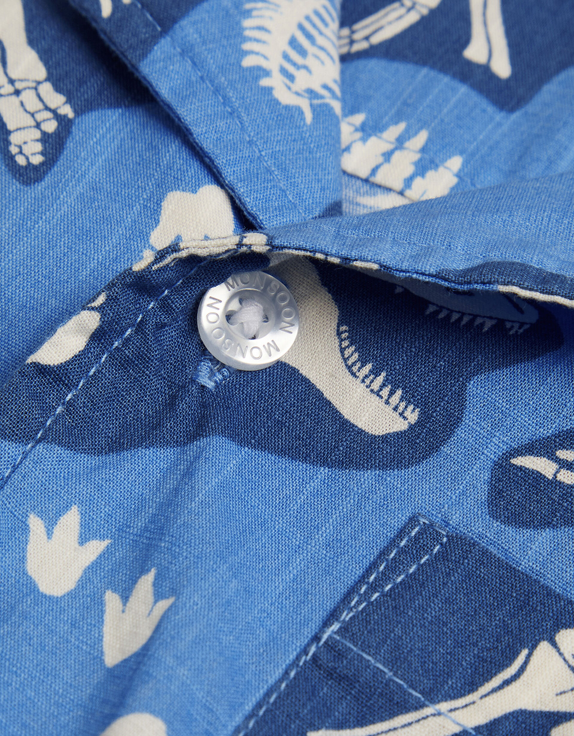 Dinosaur Bone Shirt Blue