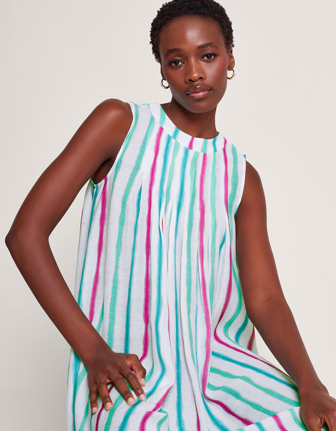 Sally Stripe Dress Ivory