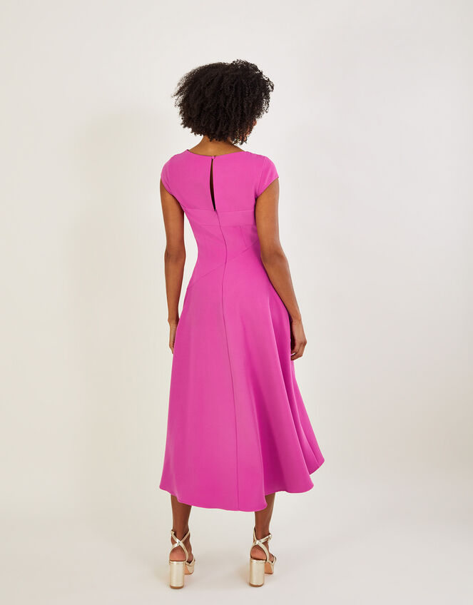 Sarah Structured Midi Dress Pink | Evening Dresses | Monsoon UK.