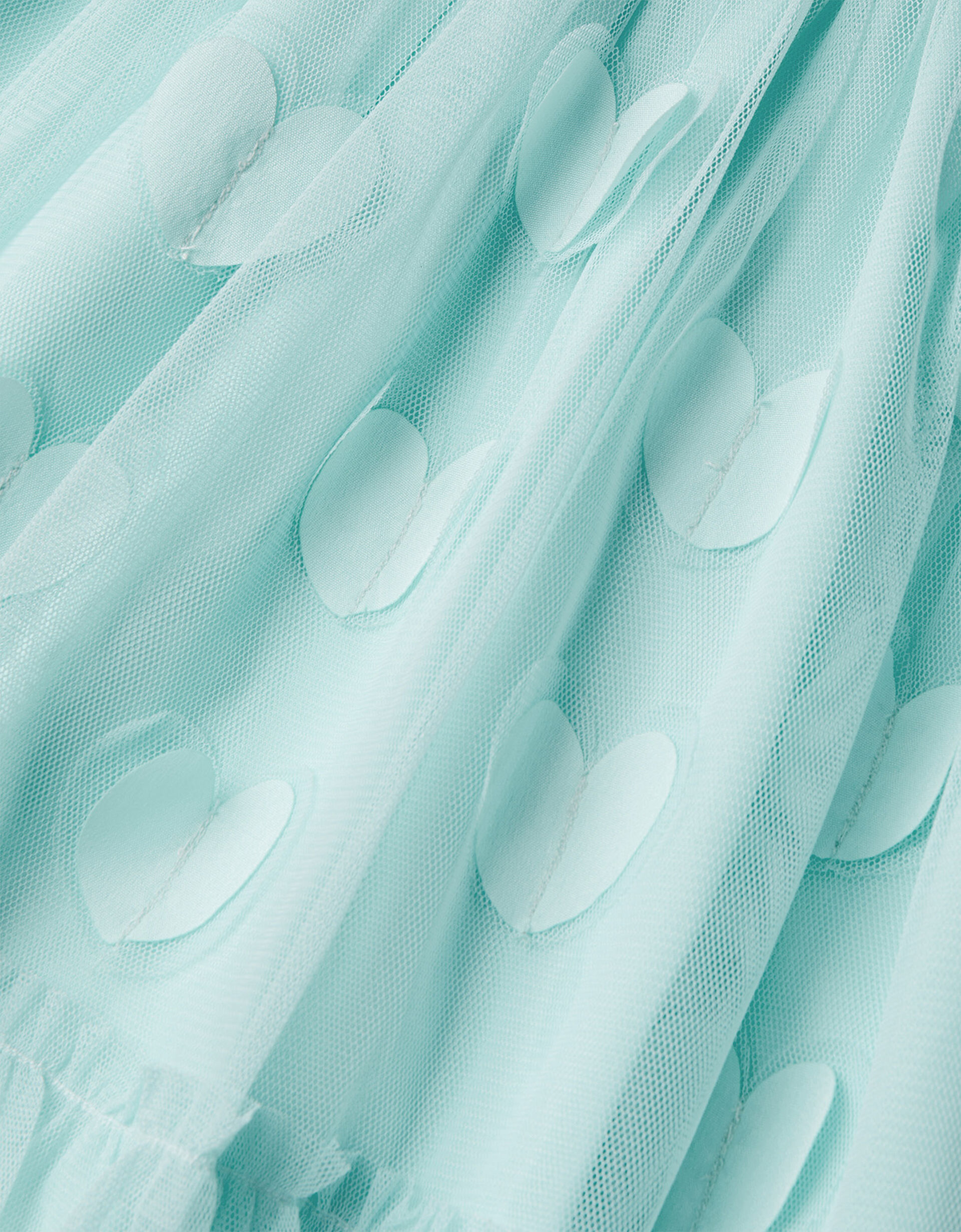 Baby 3D Heart Mesh Dress Blue