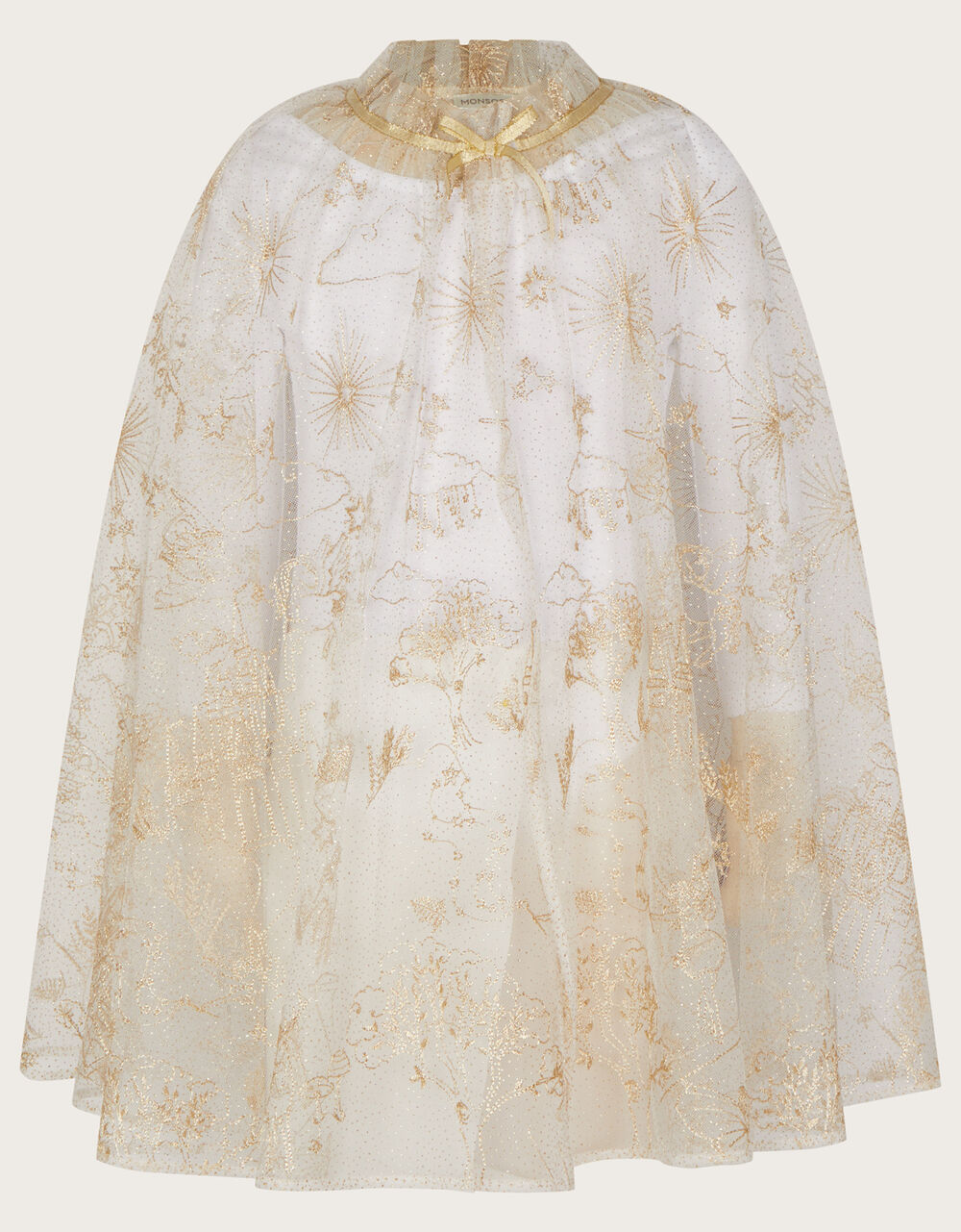 Land of Wonder Embroidered Long Cape Gold | Girls' Cardigans | Monsoon UK.