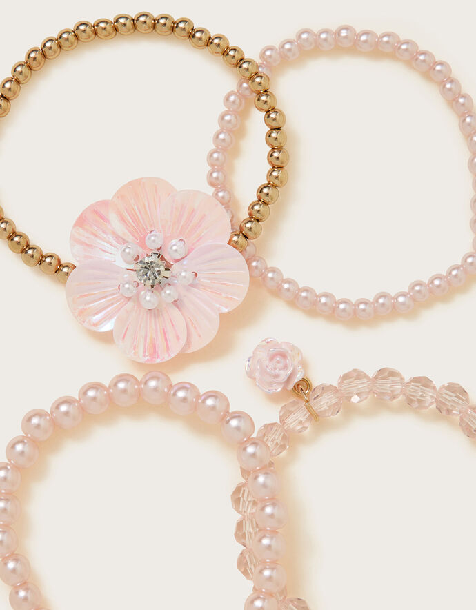 4-Pack Flower Bracelets | Accessories | Monsoon UK.